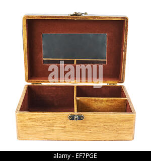 Old-fashioned wooden casket Stock Photo - Alamy