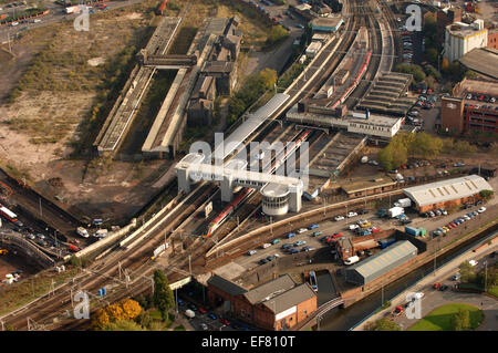 Aerial view of Wolverhampton Railway Station England Uk Stock Photo - Alamy