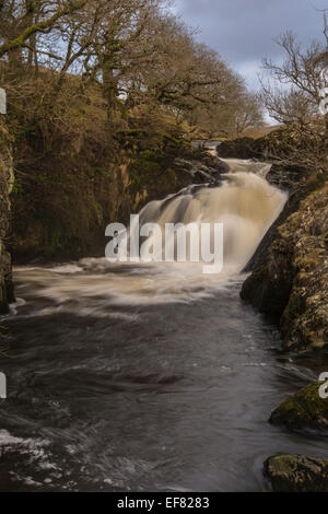 Beezley Falls on the famous Ingleton Waterfalls walk in the Yorkshire ...