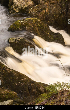 Beezley Falls on the famous Ingleton Waterfalls walk in the Yorkshire ...