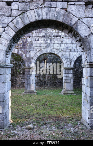 ancient stone ruins of the San Martino Church in Gattico , Italy Stock ...