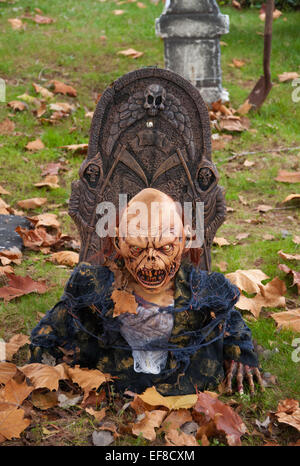 Horror zombie dummy as Halloween decoration in darkness Stock Photo - Alamy