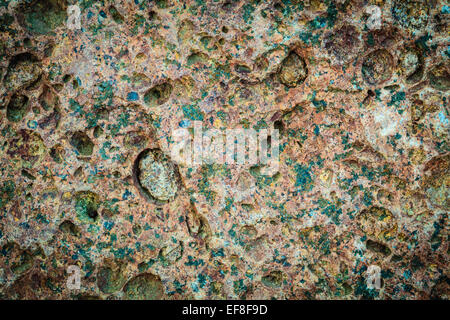 Abstract backdrop. Brown green grunge wall stone background or texture ...