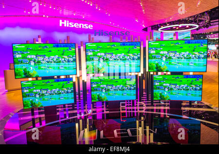 The Hisense booth at the CES show held in Las Vegas Stock Photo - Alamy