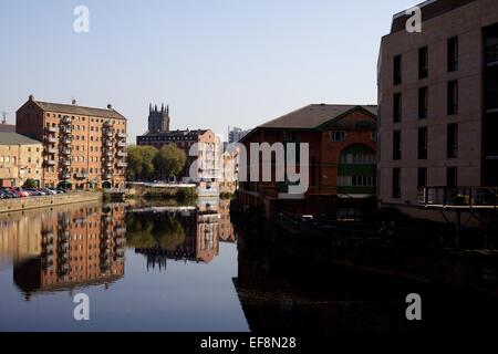 The River Aire running through Leeds City Centre Stock Photo - Alamy