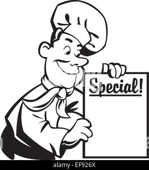 A cartoonish drawing of a man holding a sign that says Happy Halloween ...