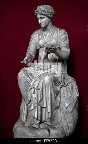 Statue of Clio, Greek muse of history and lyre playing, with lyre ...