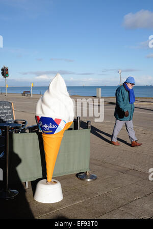 Winter weather at Aberdeen sea front. Whilst most of UK is snow bound ...