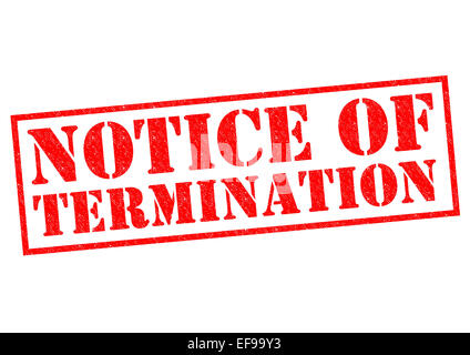 CONTRACT TERMINATED red Rubber Stamp over a white background Stock ...