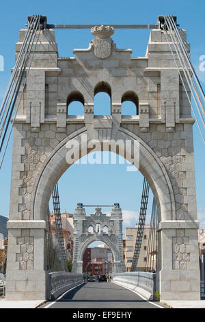 Bridge on the Ebro river in Amposta, Delta del Ebro, Catalonia, Spain ...