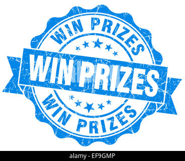 win-win blue grunge seal isolated on white Stock Photo - Alamy