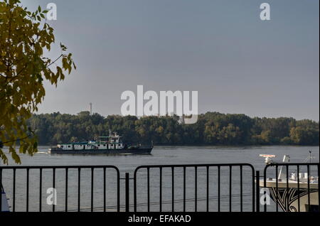 Ship pass along the Ruse port at Danube river, Bulgaria Stock Photo - Alamy