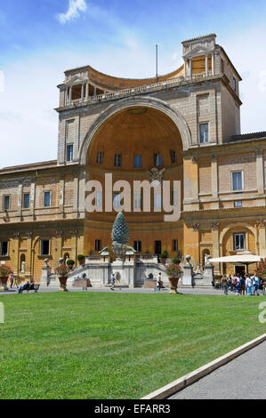 The Vatican Museum courtyard with a huge golden sphere, Rome, Italy ...
