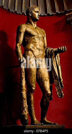 Heracles with club, lion skin and golden apples. The statue was found ...