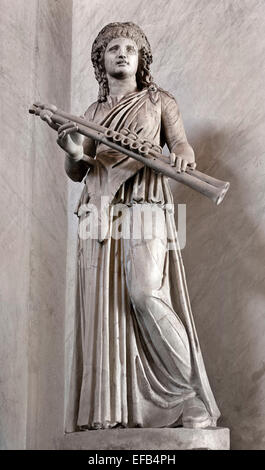 Marble Roman Statue of the Muse of Music ( Euterpe ) playing the lyre ...