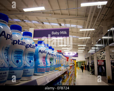 Baby milk products and isle at a Teso supermarket store Stock Photo - Alamy