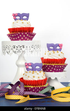 Mardi Gras cupcakes Stock Photo - Alamy