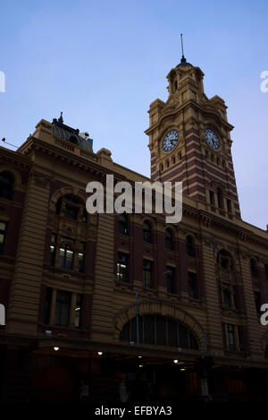 The clock tower at Flinders Street Station Stock Photo - Alamy
