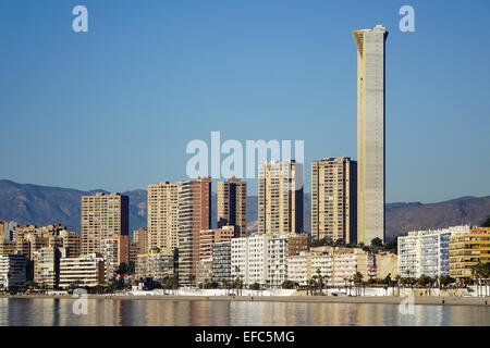 Edificio Intempo Benidorm, Costa Blanca, Spain, Europe. Gold or golden ...