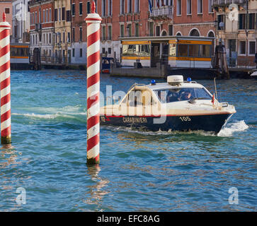 Venetian Carabinieri Police boat, Venice, Italy Stock Photo - Alamy