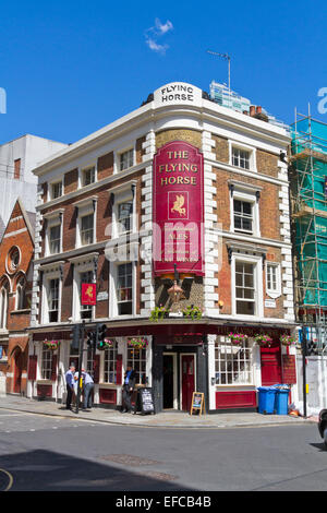 The Flying Horse pub in Moorgate, Central London Stock Photo - Alamy