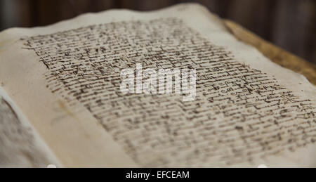 Detail of an old Spanish book, 300 years old Stock Photo - Alamy