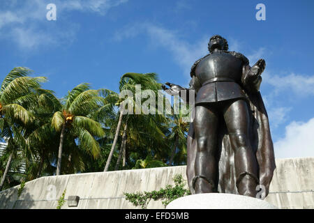 christopher Columbus statue miami florida bayfront park Stock Photo - Alamy