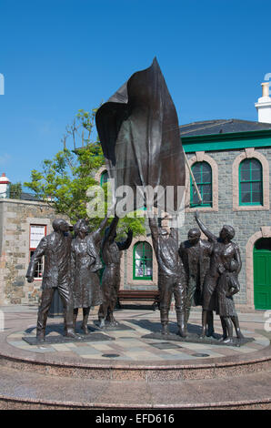 The bronze Liberation Sculpture in Liberation Square at St Helier ...