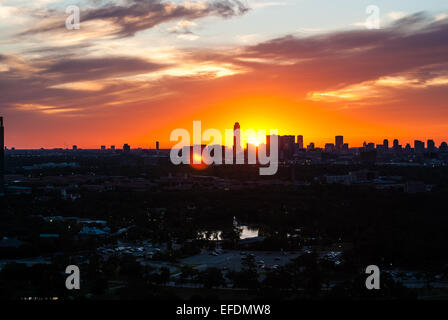Sunset over the city Stock Photo - Alamy