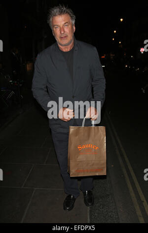 Alec Baldwin leaving Groucho Club Featuring: Alec Baldwin Where: London ...