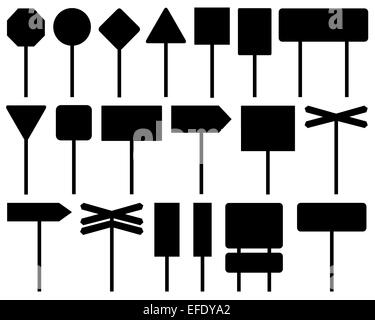 Set of different stop signs isolated on white Stock Photo - Alamy