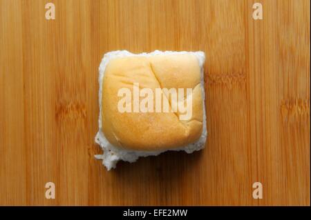 Soft white bap bread roll used for a sandwich isolated on white Stock ...