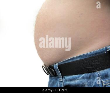 The fat man is sweating Stock Photo - Alamy