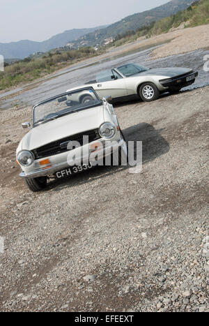Triumph TR6 and TR7 (TR8) classic sports cars Stock Photo: 78381604 - Alamy