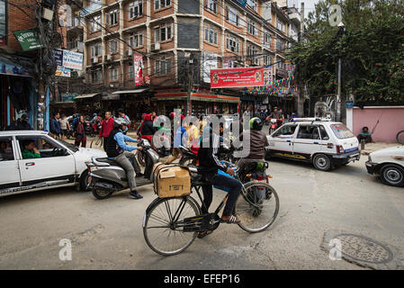 Thamel intersection Kathmandu Stock Photo - Alamy