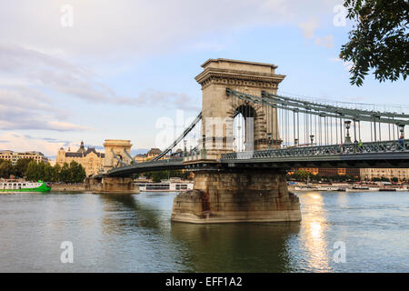 Hungary Budapest Danube river Chain Bridge Szechenyi Lanchid listed as ...