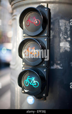 red colored cycle track Stock Photo - Alamy