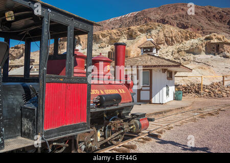 Old mine train at Calico California USA Stock Photo - Alamy