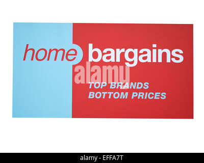 Close up of Home bargains store sign on outside wall UK Stock Photo - Alamy