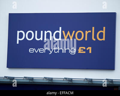 Poundworld sign UK Stock Photo - Alamy