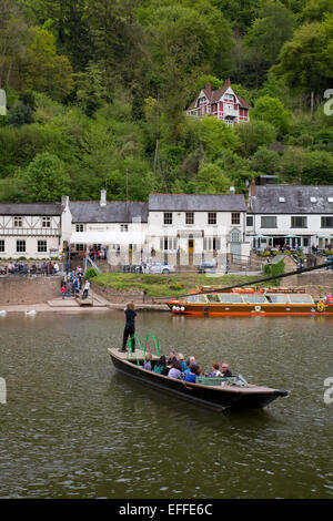 Symonds Yat Hand Pulled Ferry Crossing River Wye Gloucestershire; UK ...