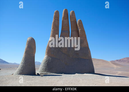 Hand Sculpture, the symbol of Atacama Desert in Chile Stock Photo - Alamy