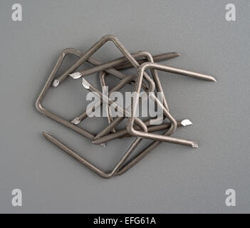 Large electrical cable tacks for heavy gauge wiring on a gray ...