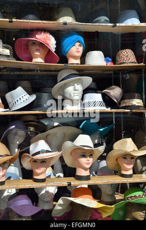 Mannequins in hats in a shop window, Passau, Germany Stock Photo - Alamy