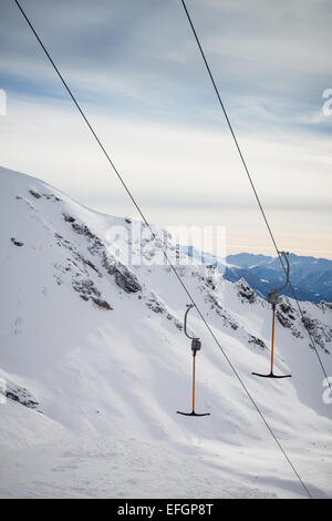 T-bar ski lift detail Stock Photo - Alamy
