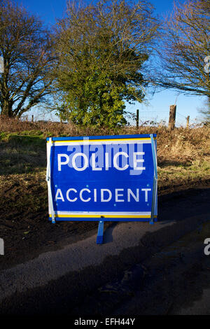 Police Accident Sign Stock Photo - Alamy