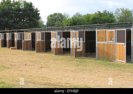 Horse stables empty Stock Photo - Alamy