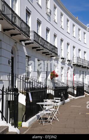 The Royal Crescent buildings, Cheltenham, Gloucestershire, England, UK ...