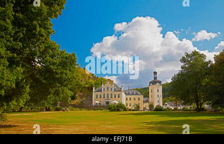 View of Sayn castle, Sayn, Bendorf-Sayn, Mittelrhein, Rhineland ...