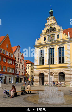 Ingolstadt, Bavaria, Germany. Altes Rathaus (Old Town Hall) and Church ...